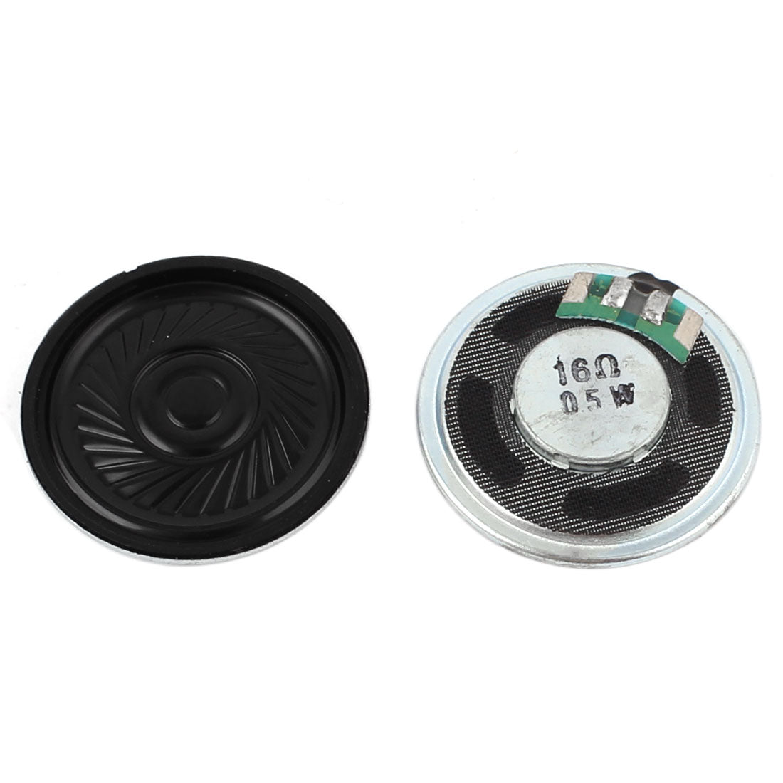 Uxcell 2 Pcs 0.5W 16Ohm 36mm Round Inside Magnet Electronic Speakers ...