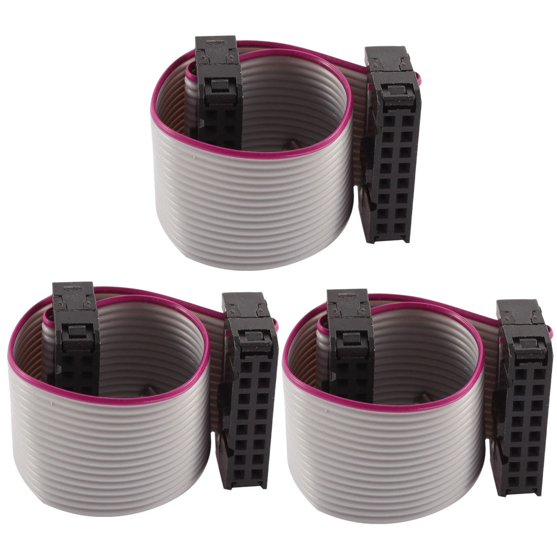 Uxcell 3 Pcs FC-16P IDC 16-Pin F/F Hard Drive Data Extension Wire Flat ...