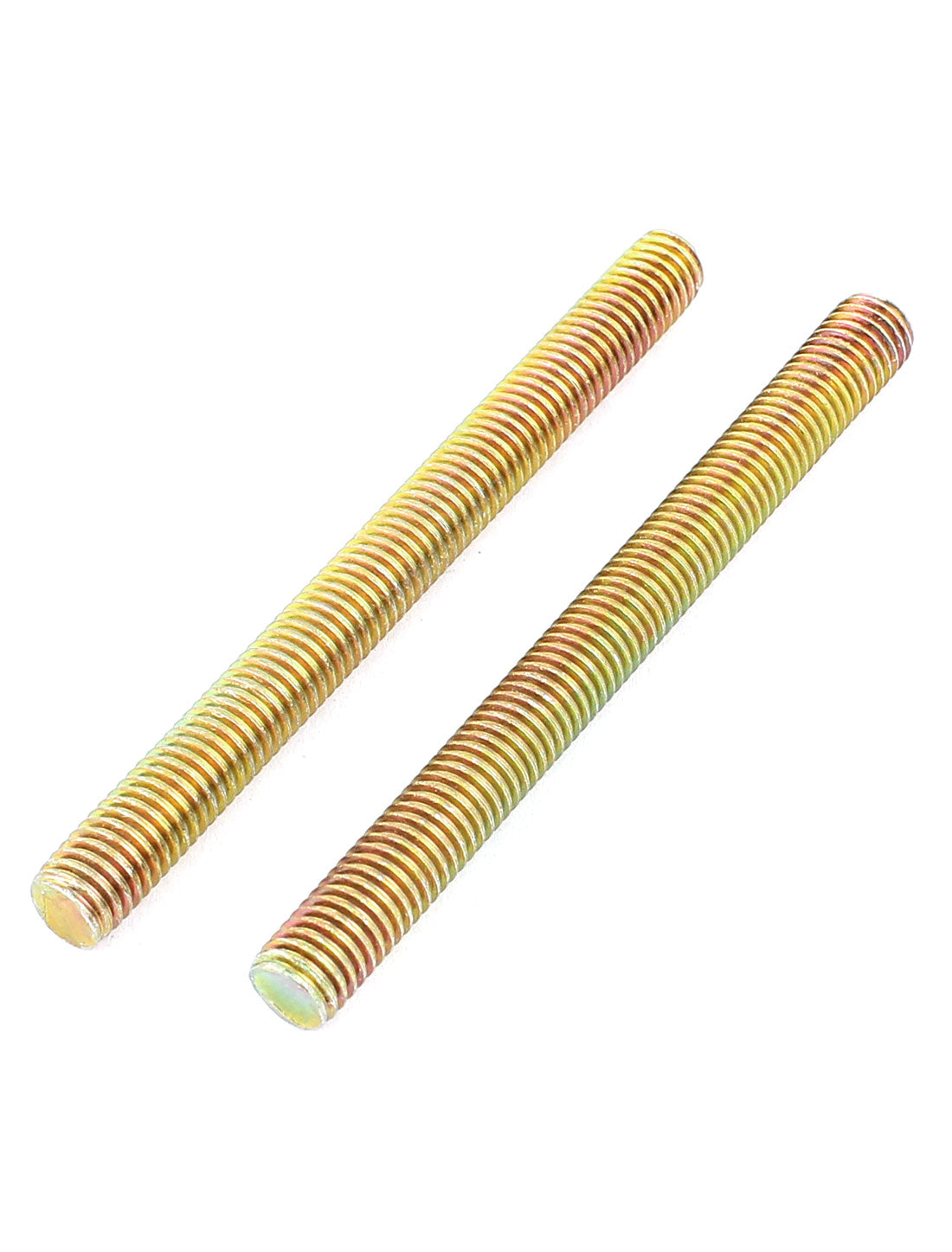 Uxcell 1.25mm Pitch M8 x 90mm Male Threaded Rod Bar Bronze Tone 5 Pcs ...
