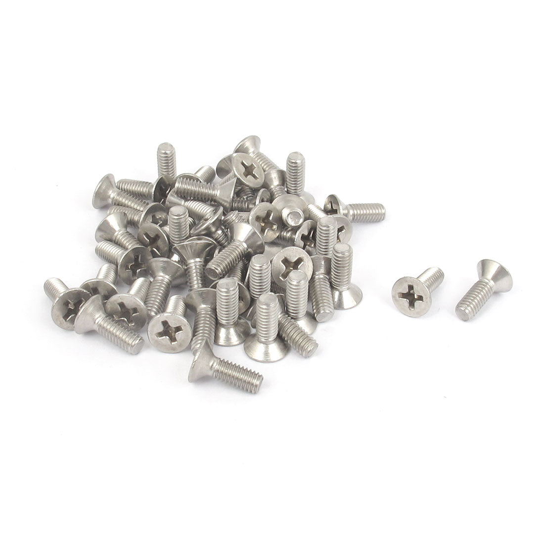 Uxcell M4 x 12mm Metric Phillips Flat Head Countersunk Bolts Machine Screws 50pcs | Harfington