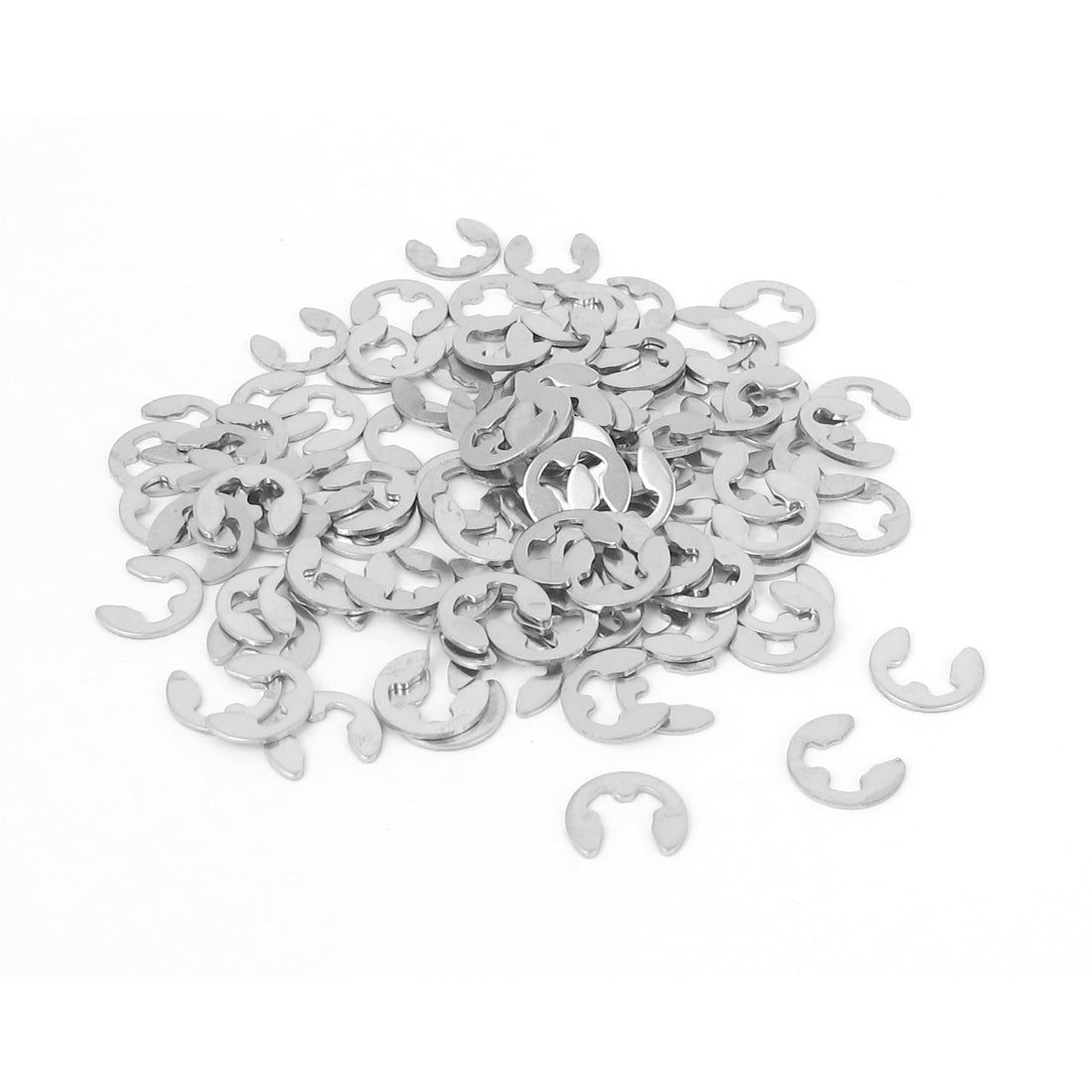Uxcell 100pcs 304 Stainless Steel Fastener External Retaining Ring E ...