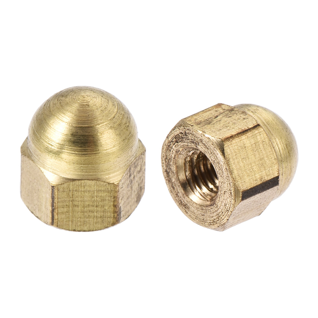 Uxcell M3 Thread Dia Dome Head Brass Cap Acorn Hex Nuts 20pcs | Harfington