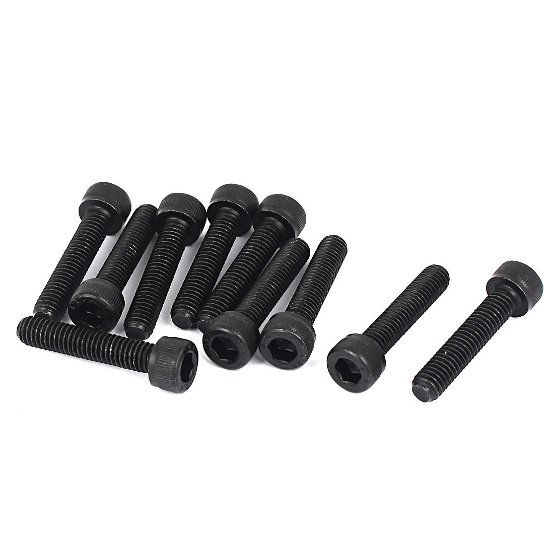 Uxcell 1mm Pitch M6 x 30mm Cap Head Hexagon Socket Key Screws Bolts 10 ...