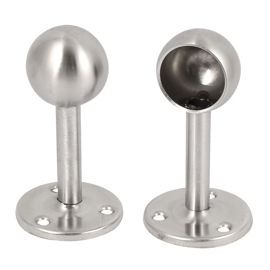 Uxcell 25mm Dia Stainless Steel Wardrobe Curtain Clothes Rail Lever ...