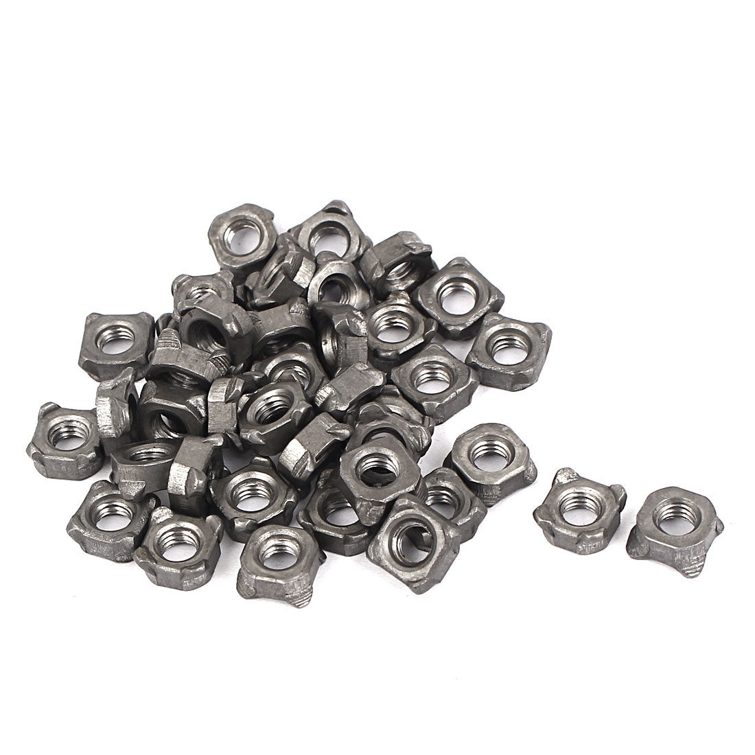 Uxcell Weld Nuts,M5 Square UNC Carbon Steel Machine Screw Gray 40Pcs ...