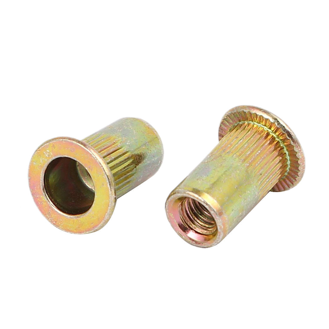 Straight Knurled Rivet Nut Insert Bronze Tone | Harfington