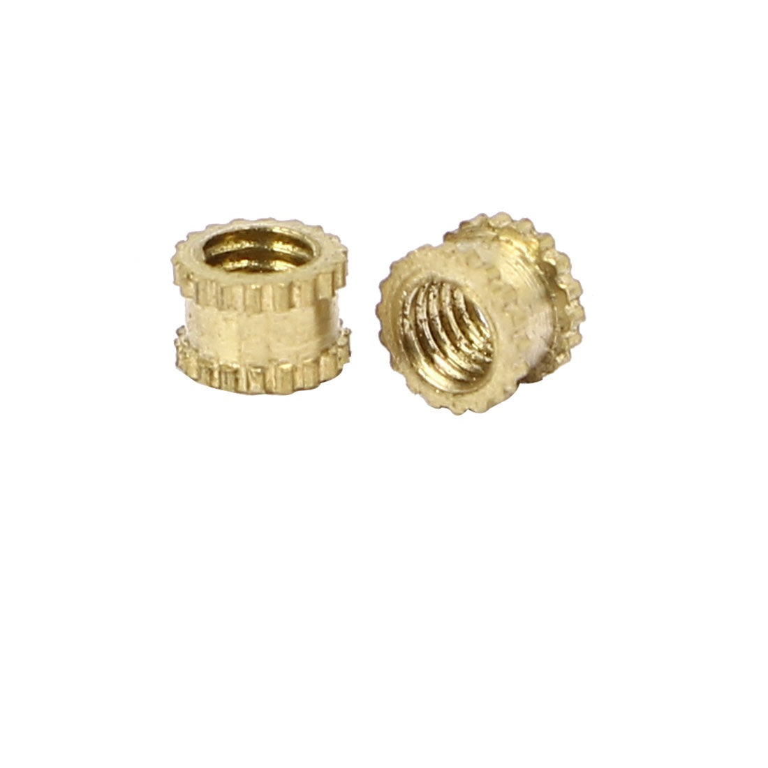 Uxcell M3x3mmx4.1mm Brass Female Threaded Knurl Insert Embedded Nut ...