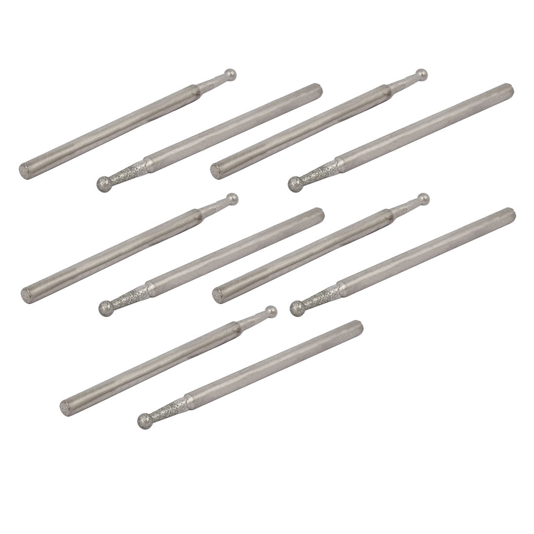 Uxcell 2.35mm Shank 2mm Dia Diamond Head Ball Shaped Grinding Mounted ...
