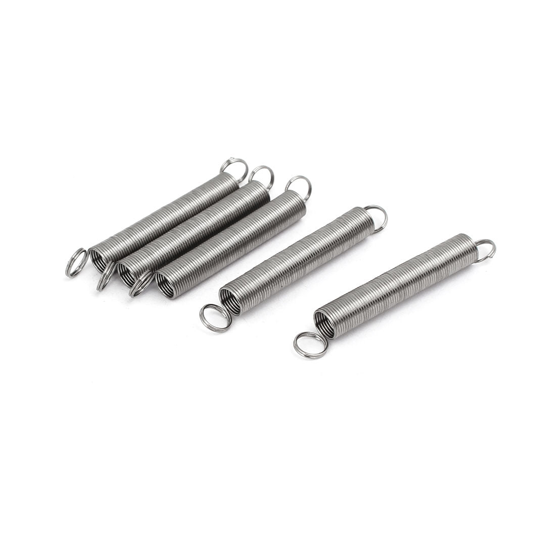 Uxcell 0.5mmx6mmx45mm 304 Stainless Steel Tension Springs Silver Tone ...