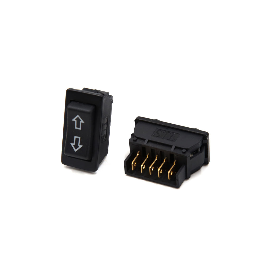 Uxcell 2pcs Universal 5 Pin Momentary Power Window Rocker Switch ...