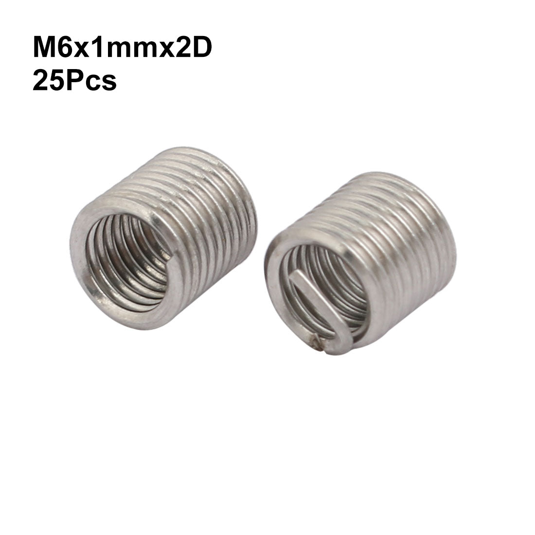 Uxcell M6x1mmx12mm 304 Stainless Steel Helical Coil Wire Thread Insert ...