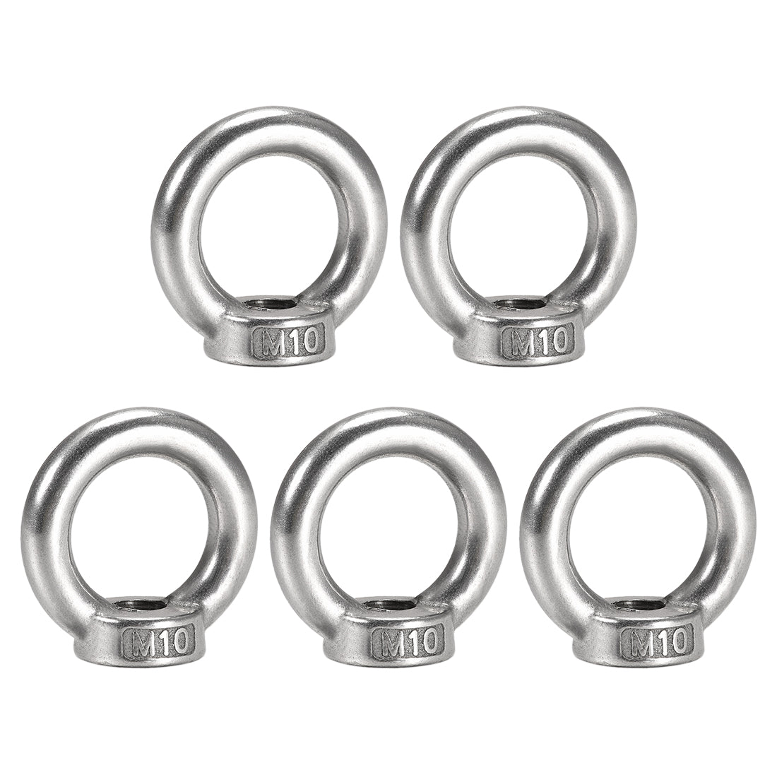Uxcell M10 Female Thread 304 Stainless Steel Ring Shaped Lifting Eye ...