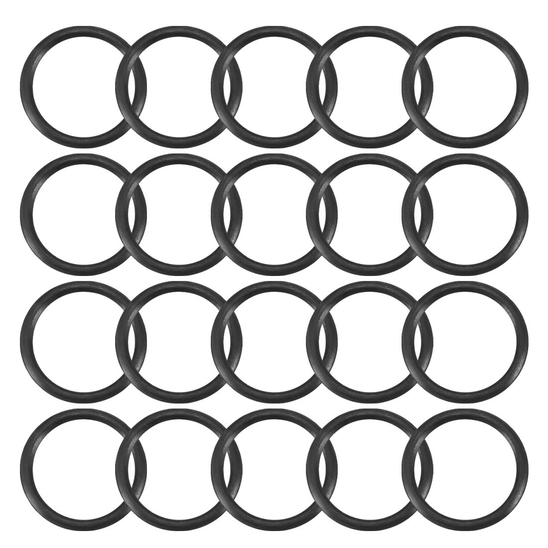 Uxcell 20pcs Black Nitrile Butadiene Rubber NBR O-Ring 4mm Inner Dia 0 ...