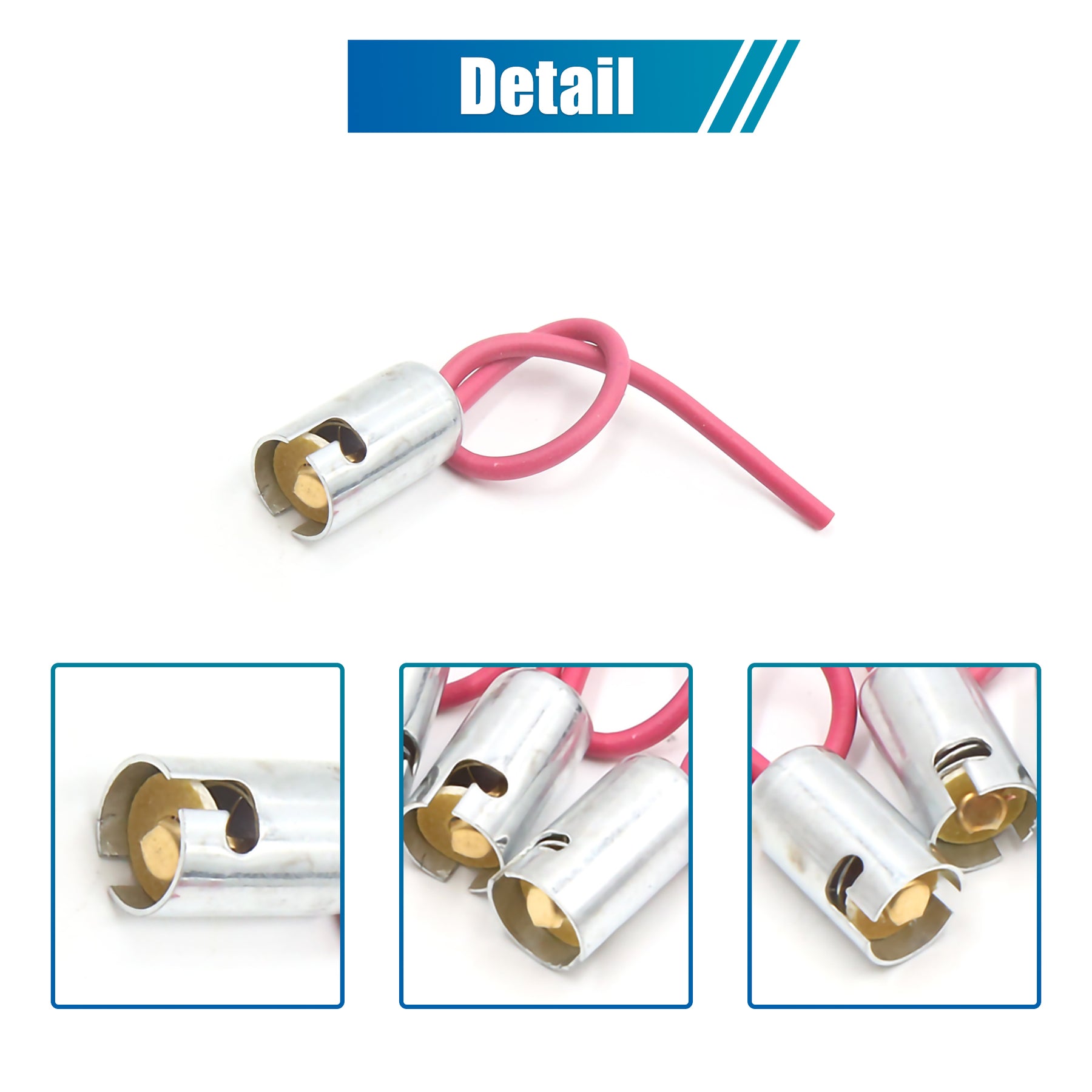 Uxcell 6pcs Universal BA9S LED Bulb Car Door Dome Panel Light Socket ...