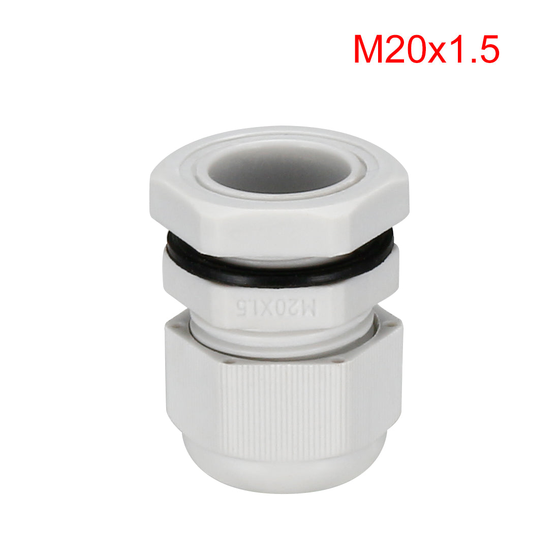 Uxcell 4Pcs M20x1.5 Cable Gland Waterproof Plastic Joint Adjustable Locknut White for 6mm-12mm ...