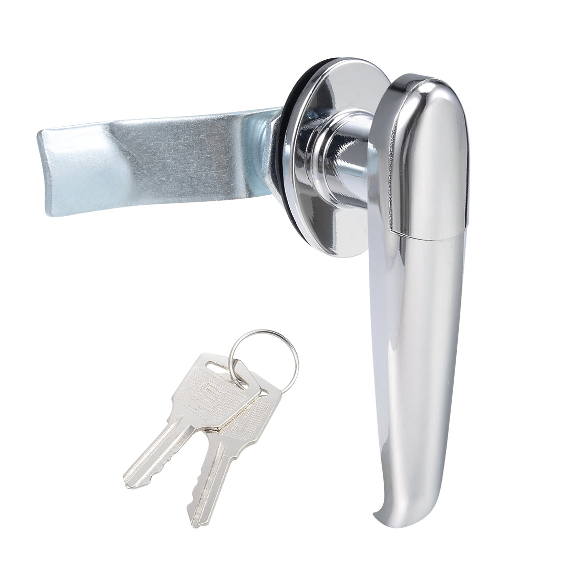 Uxcell Level Handle Cam Lock, Zinc Alloy Chrome Finished L Shape w Keys ...