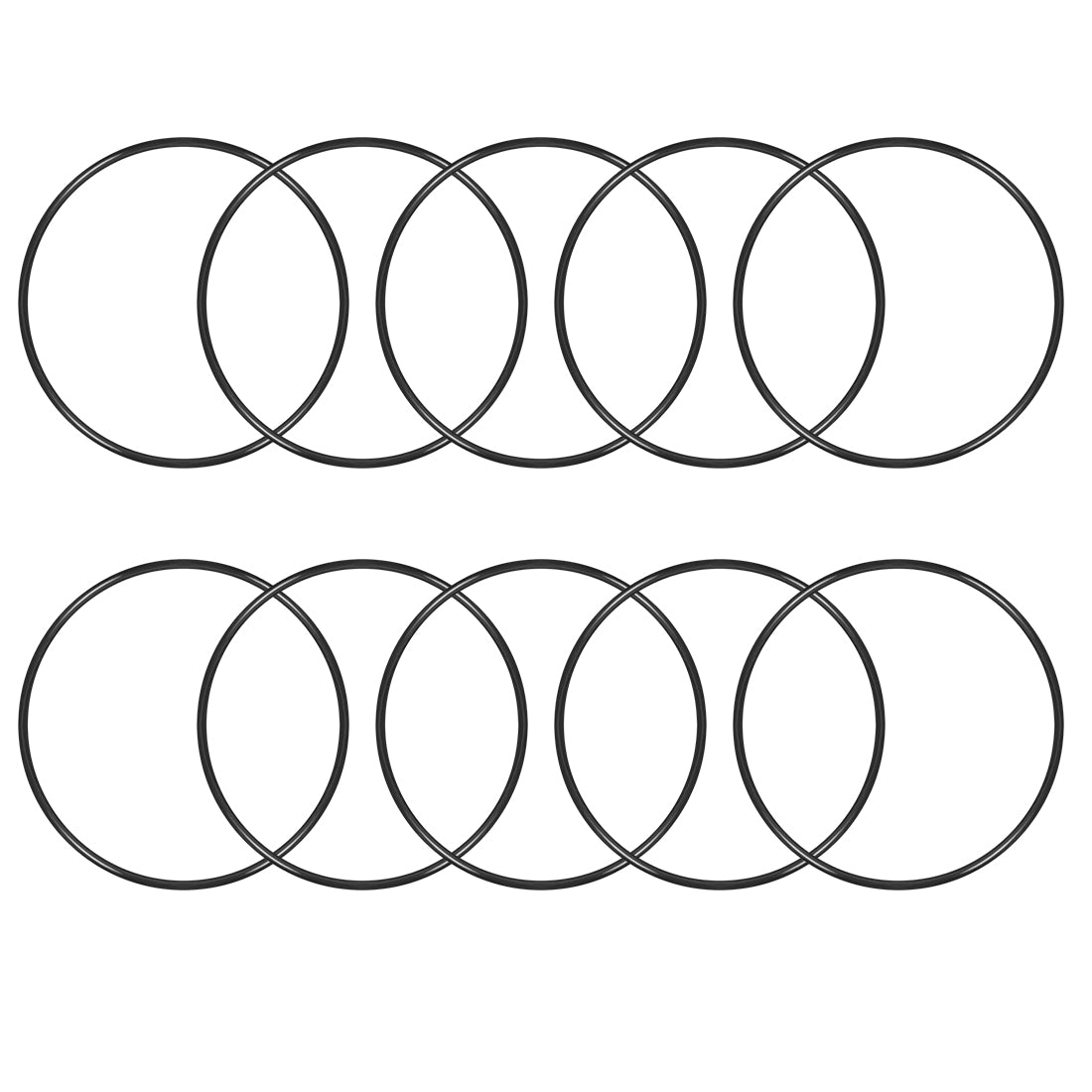 Uxcell O-Rings Nitrile Rubber 71mm x 75mm x 2mm Seal Rings Sealing ...