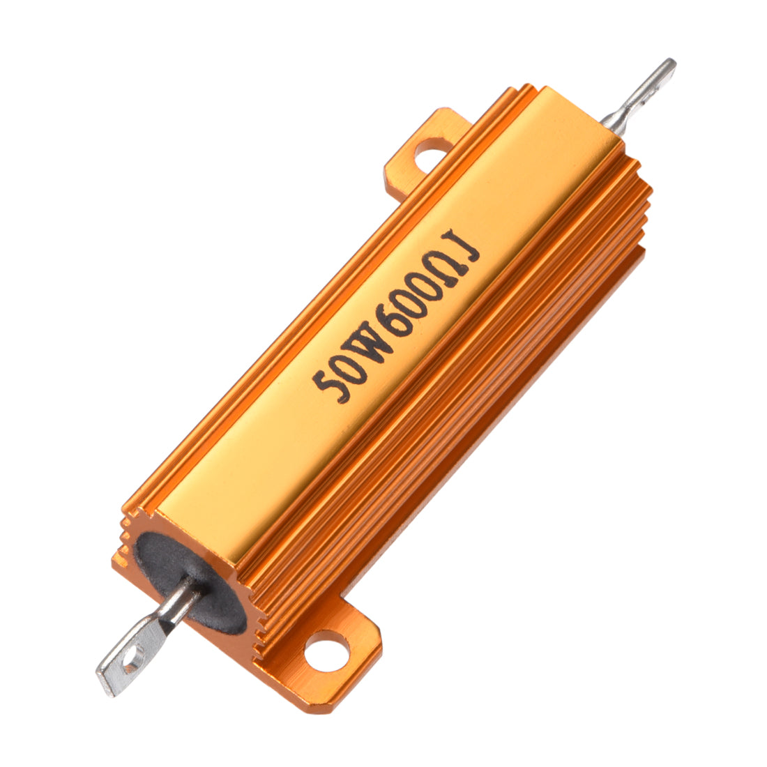 Uxcell 50W 600 Ohm 5% Aluminum Housing Resistor Screw Chassis Mounted ...