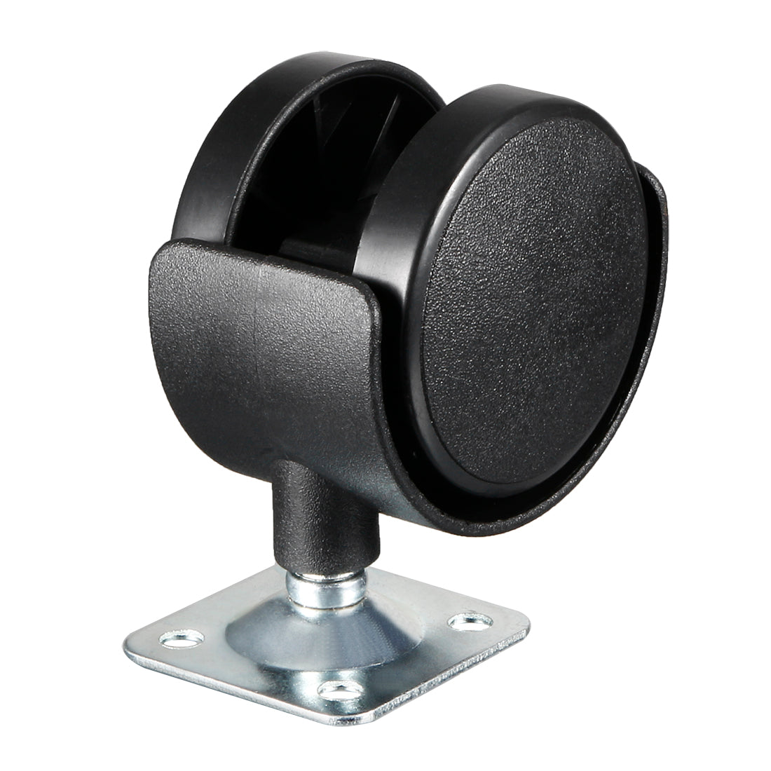 Uxcell 2 Pcs 2 Inch Swivel Casters Nylon Twin Wheel,Top Plate Mount ...