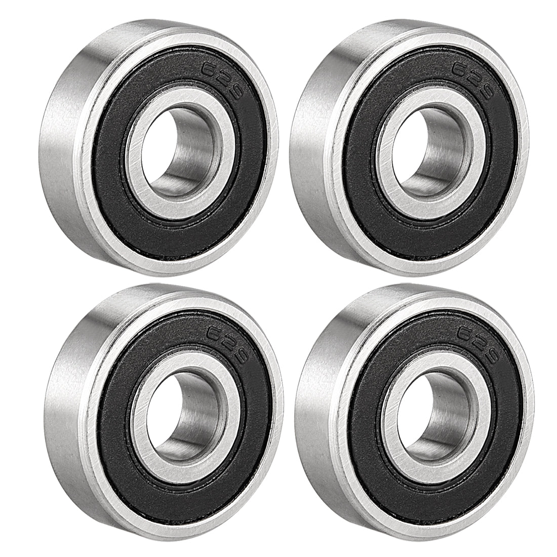 Uxcell Deep Groove Ball Bearing 629-2RS Double Sealed, 9 x 26 x 8mm ...