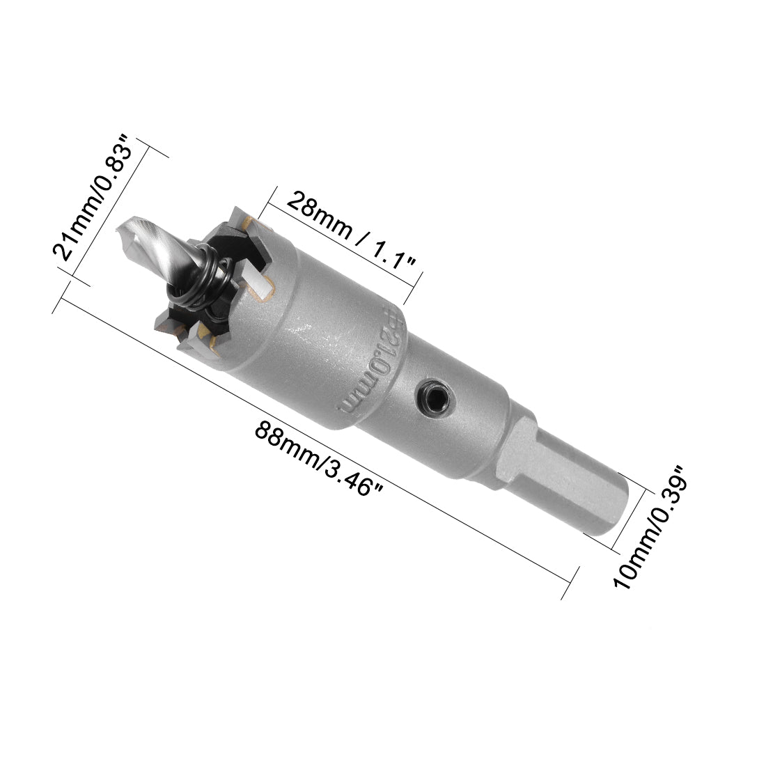 Uxcell Carbide Hole Cutter Drill Bits for Stainless Steel Alloy Metal, 21mm | Harfington