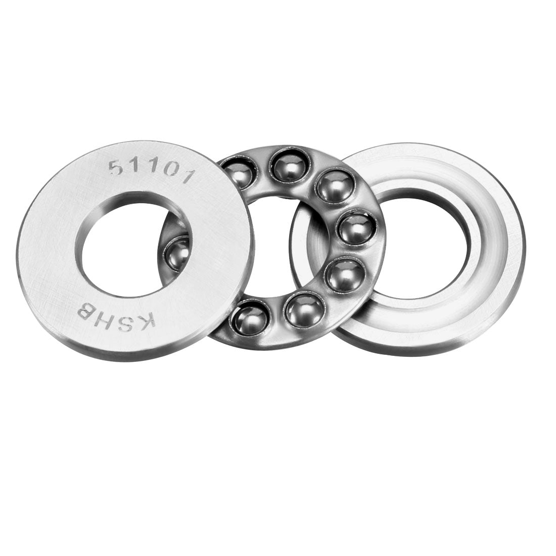 Uxcell 51101 Single Direction Thrust Ball Bearings 12mm x 26mm x 9mm ...