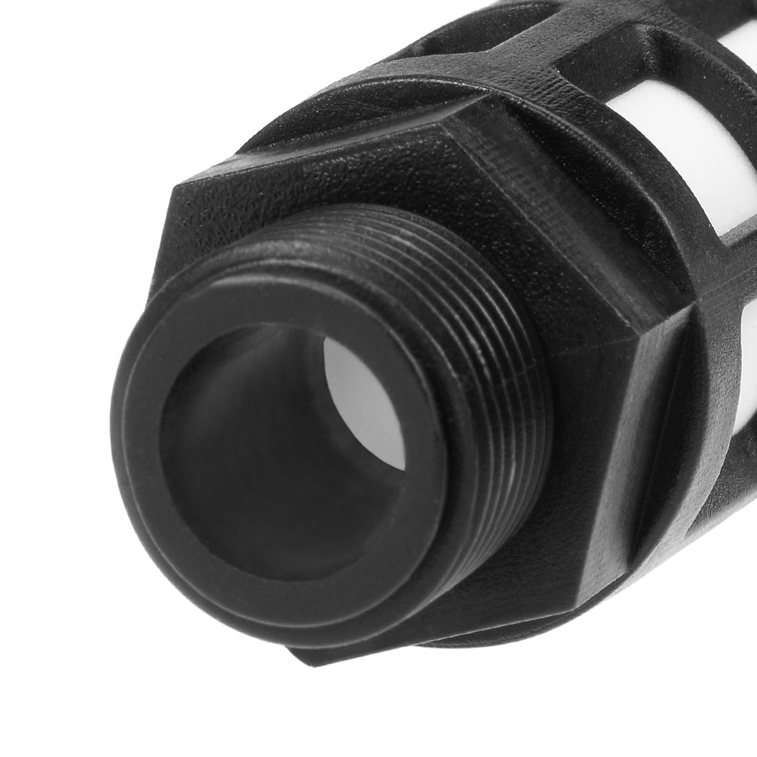 Uxcell Plastic Pneumatic Muffler Exhaust Air Line Silencer 1/2 PT Black ...
