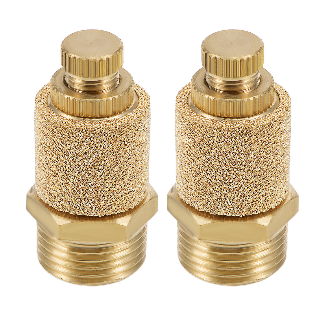 Uxcell Top Adjustable Pneumatic Air Exhaust Silencer Muffler Copper 3/8 ...