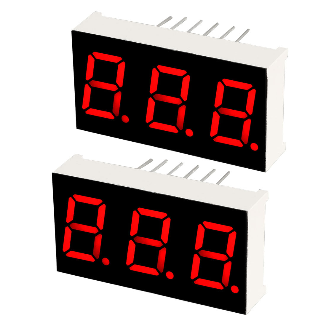 Uxcell Common Cathode 12 Pin 3 Bit 7 Segment 1.18 x 0.63 x 0.28 Inch 0. ...