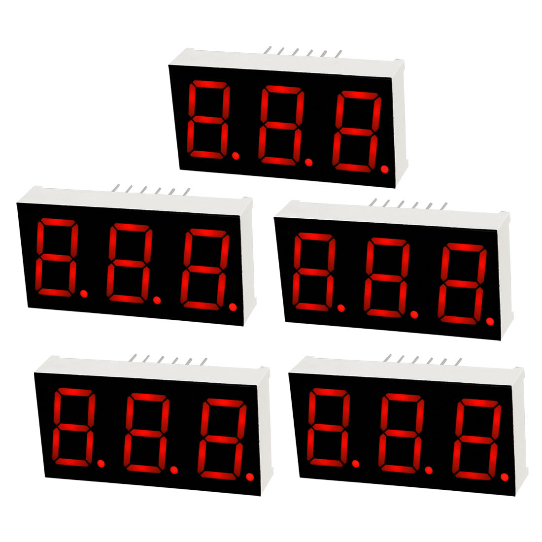 Uxcell Common Cathode 12 Pin 3 Bit 7 Segment 1.48 x 0.75 x 0.31 Inch 0. ...