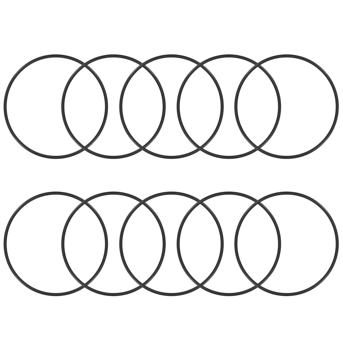 Uxcell O-Rings Nitrile Rubber 59mm x 63mm x 2mm Seal Rings Sealing ...