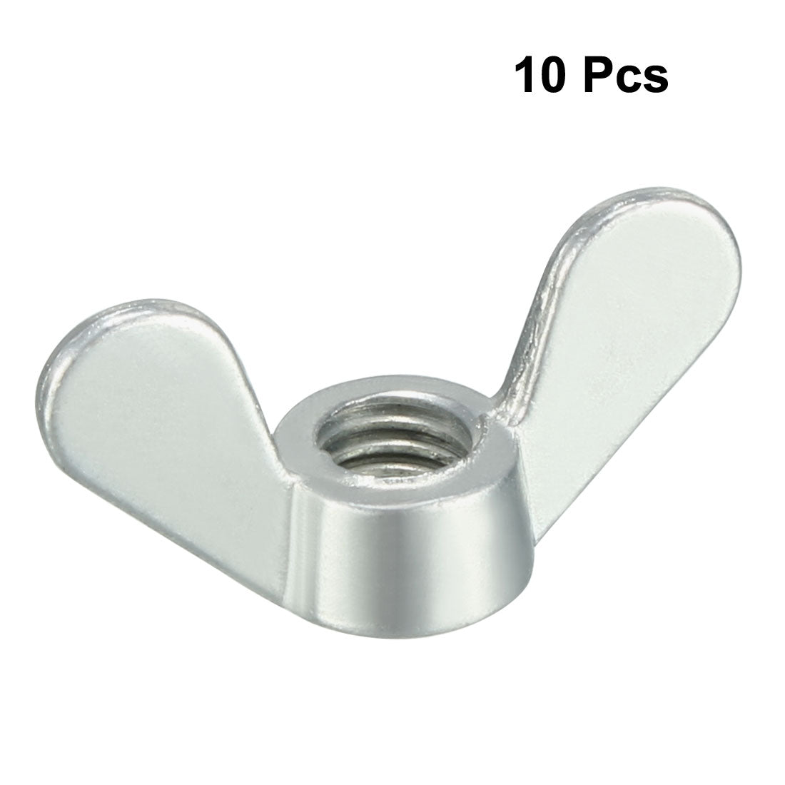 Uxcell M6 Wing Nuts Zinc Plated Fasteners Parts Butterfly Nut Silver ...