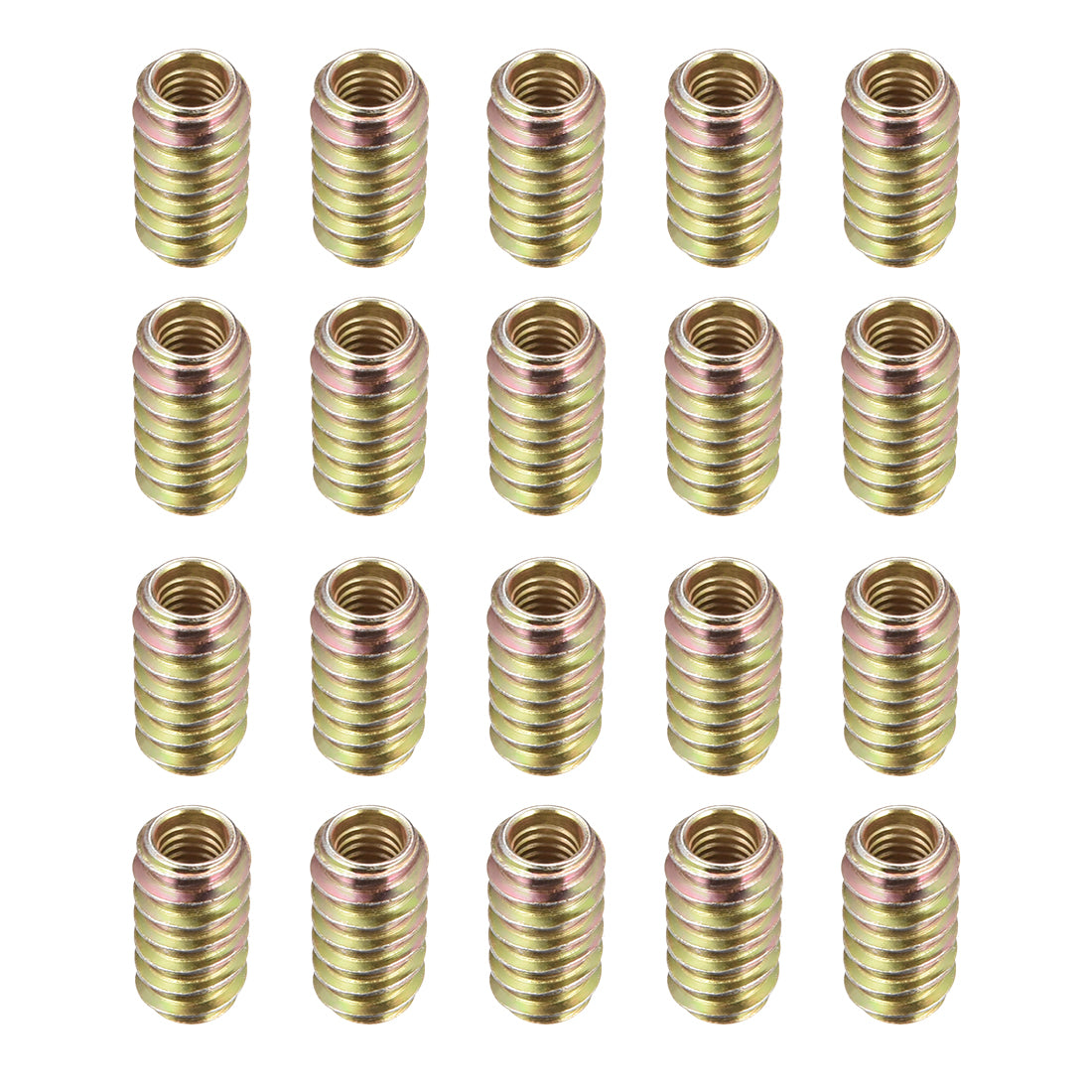 Uxcell Furniture Threaded Insert Nuts Carbon Steel M6 Internal Thread ...