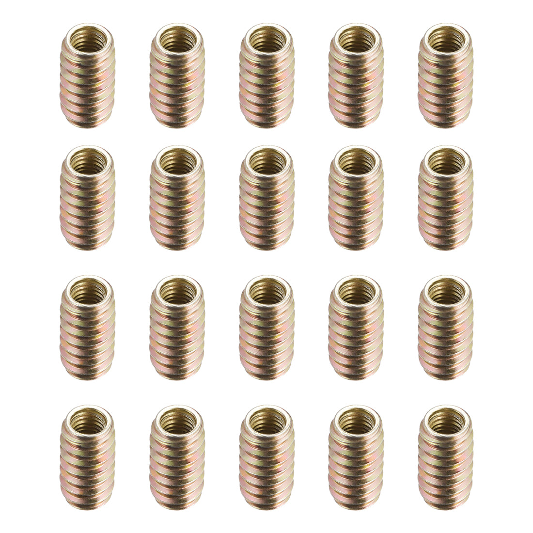 Uxcell Furniture Threaded Insert Nut Carbon Steel M8 Internal Thread ...