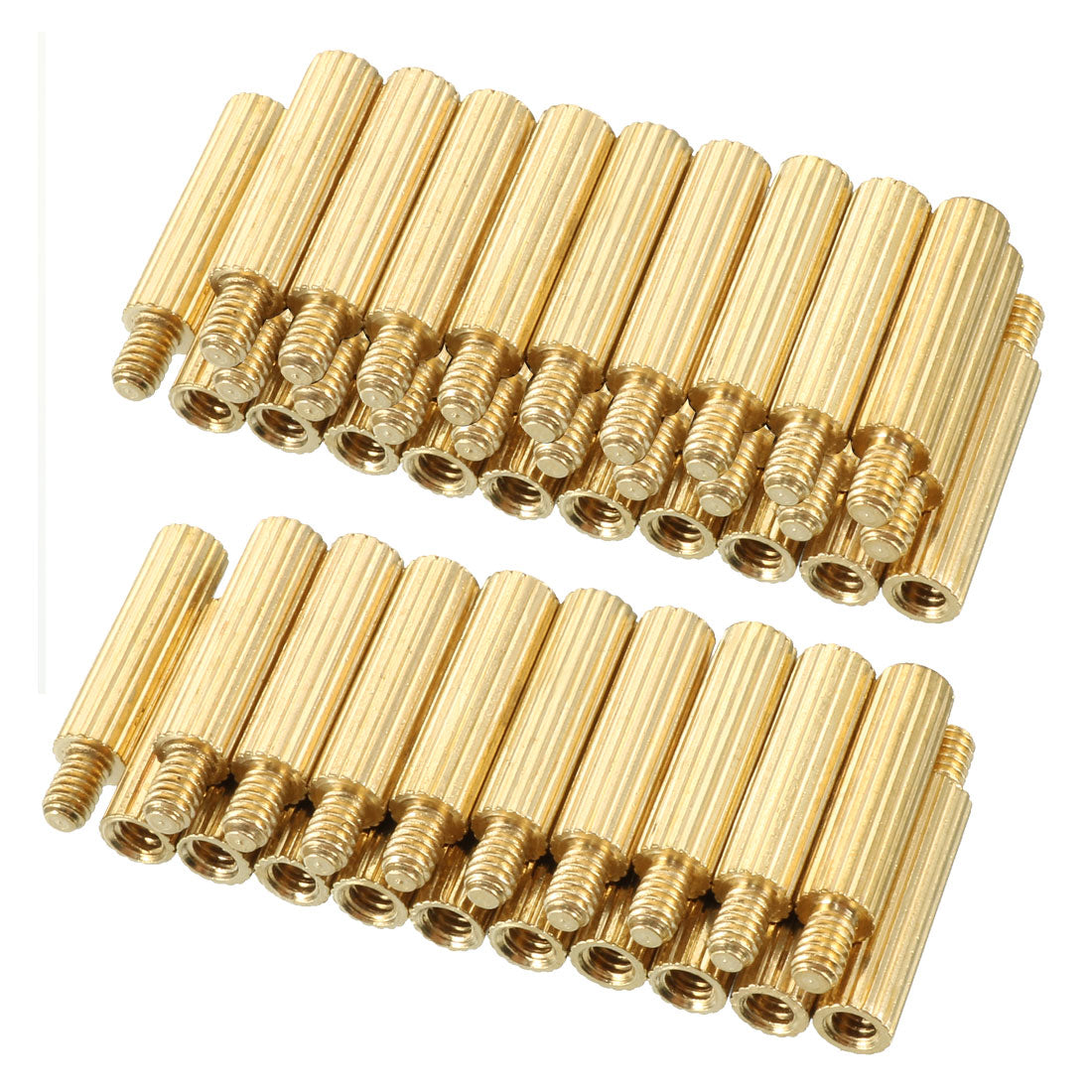 Uxcell 50pcs M2 11+3mm Brass Round Straight PCB Pillar Female Thread ...