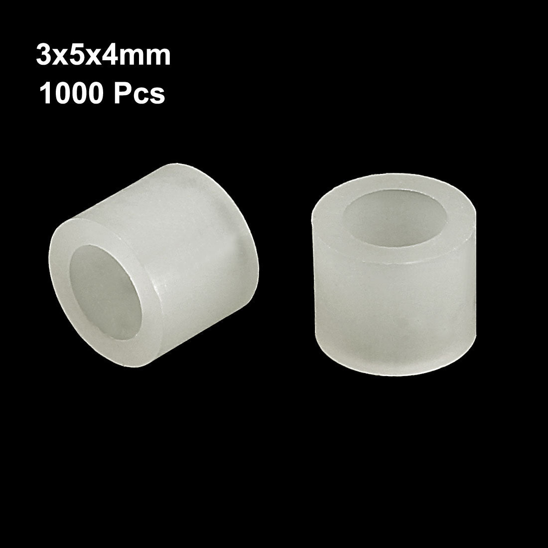 Uxcell 1000pcs 3x5x4mm Nylon Straight Insulating Tube PCB Pillar ...