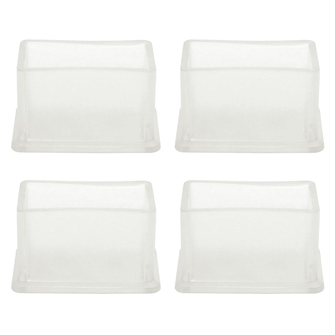 Uxcell Clear PVC Chair Leg Caps End Pad Feet Cover Furniture Slider ...