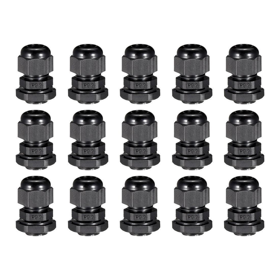 Uxcell PG9 Cable Gland Waterproof Plastic Joint Adjustable Locknut for ...
