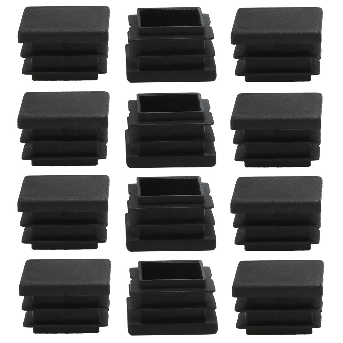 Uxcell 12pcs Plastic Square 20 x 20mm Ribbed Tube Inserts Pipe Tubing ...