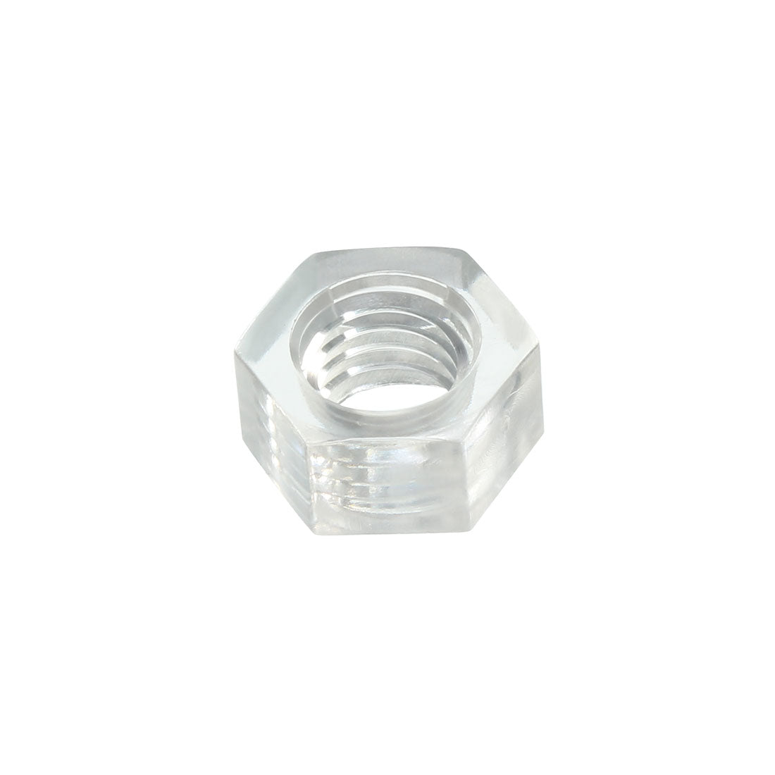 Uxcell Hex Nut, Metric Acrylic M6x1mm Thread Hexagon Nuts Clear 100pcs ...