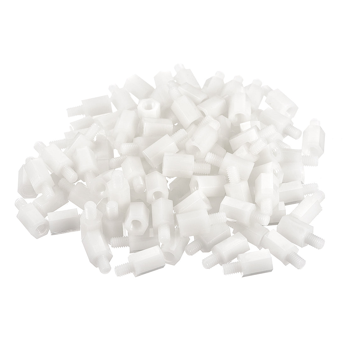 Uxcell M4 10+6mm F/M Nylon Hex Standoff Spacer Screws PCB Pillar White ...