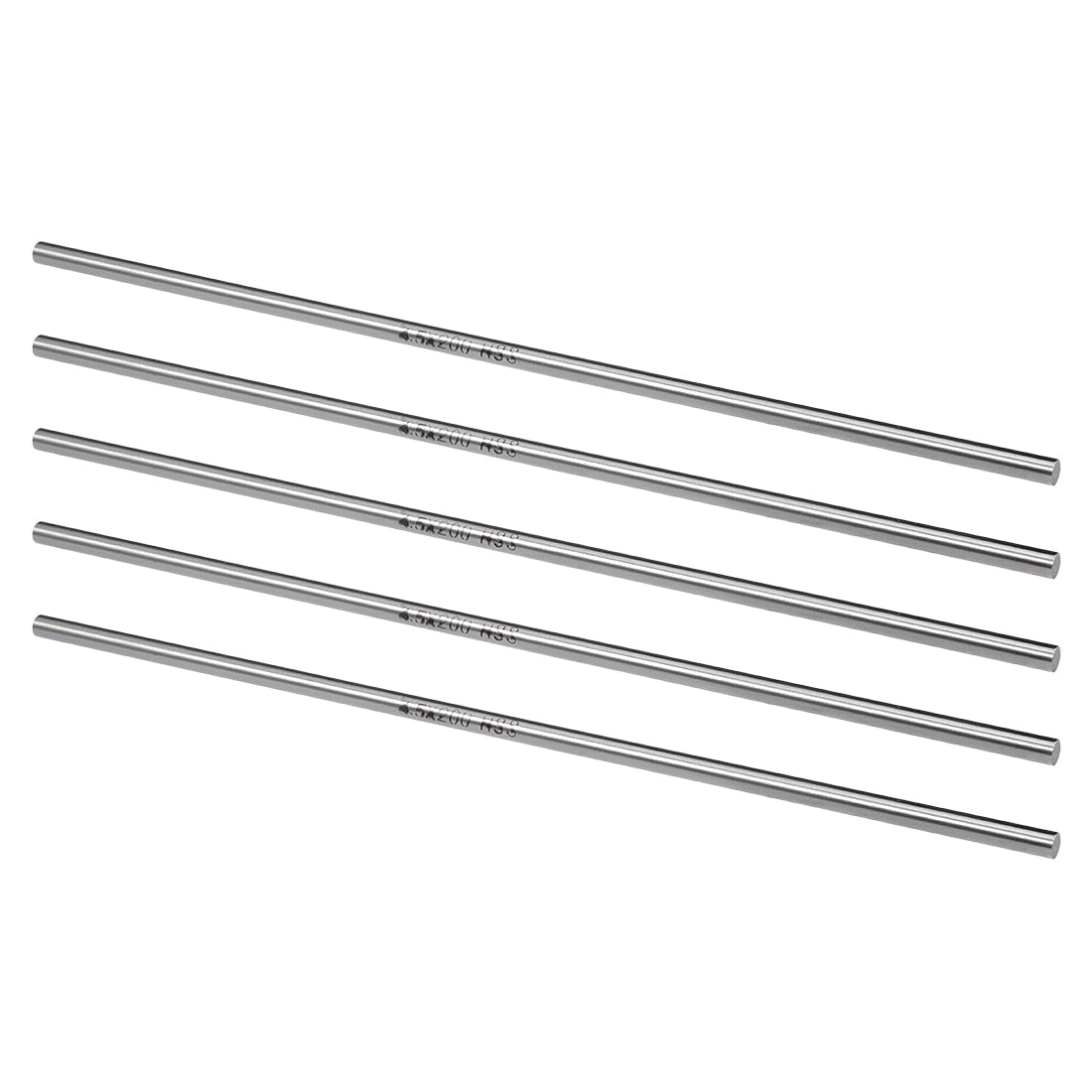 Uxcell Round Metal Rods 4.5mm x 200mm High Speed Steel (HSS) Lathe Bar ...