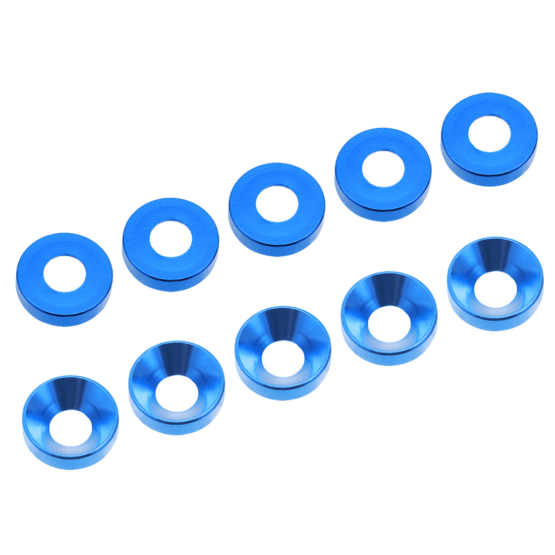 Uxcell 10 Pcs 12mm x 5mm x 3.2mm Aluminum Alloy Countersunk Washer Dark ...