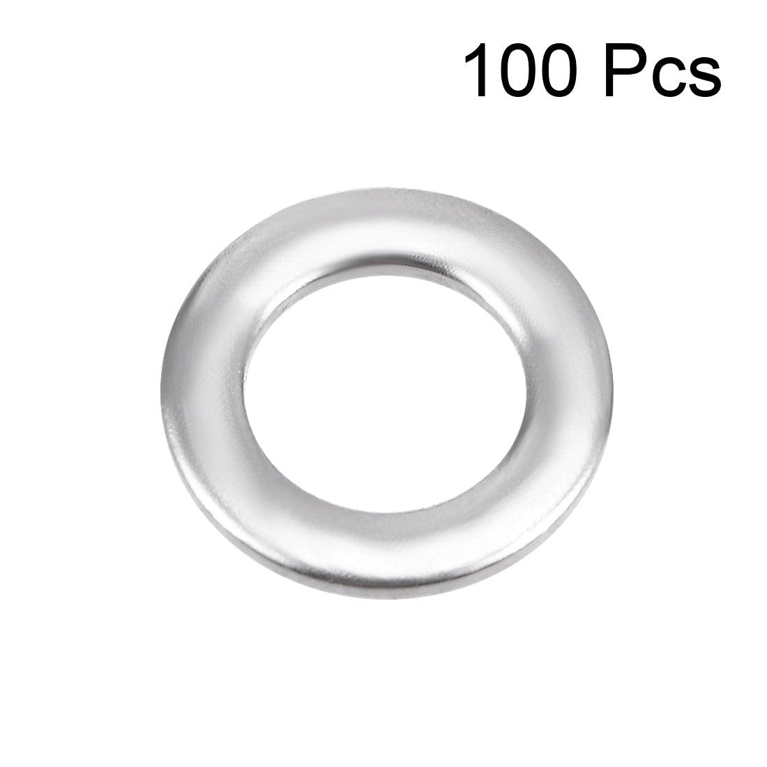 Uxcell 100 Pcs 7mm x 4mm x 0.8mm 304 Stainless Steel Flat Washer for ...