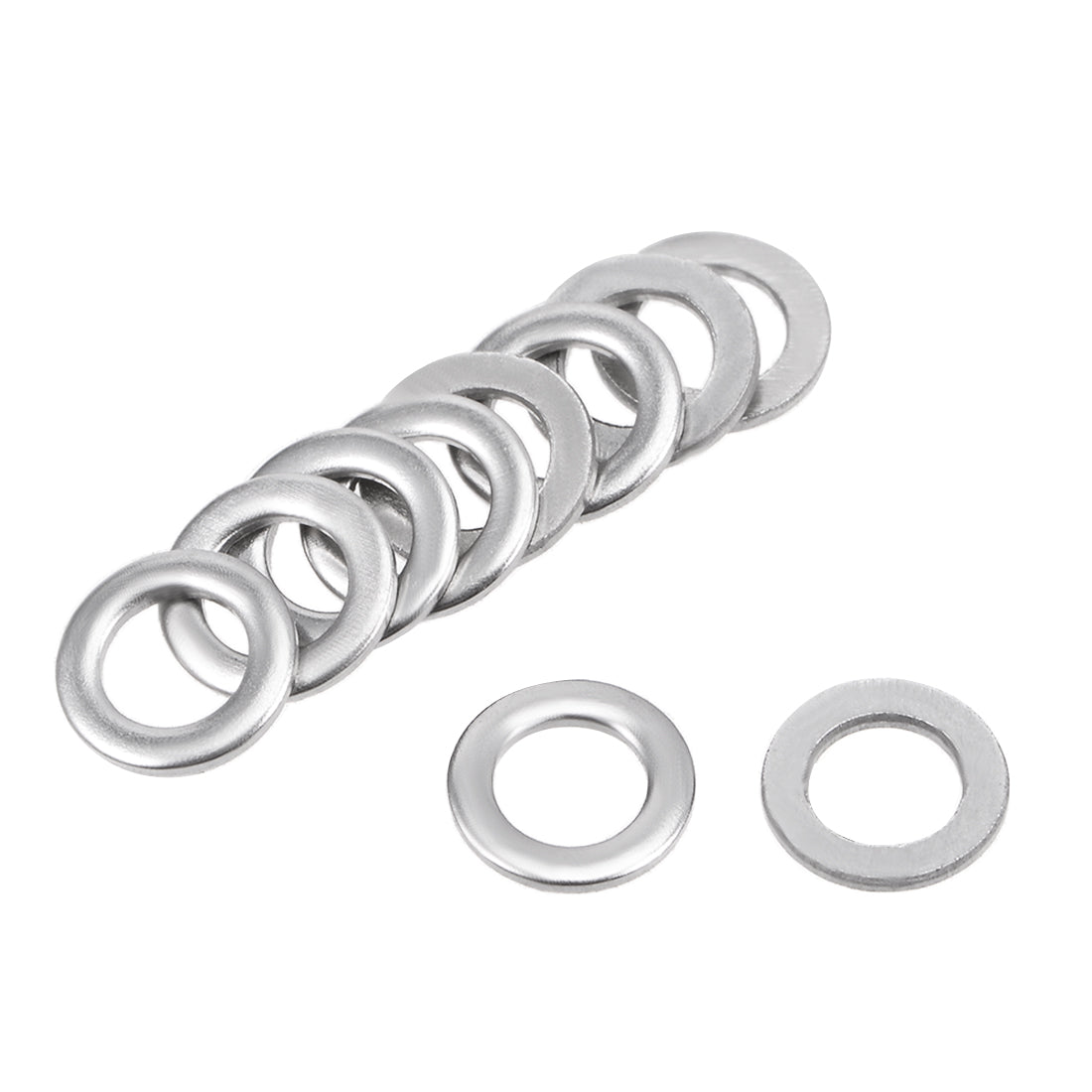 Uxcell 100 Pcs 7mm x 4mm x 0.8mm 304 Stainless Steel Flat Washer for ...