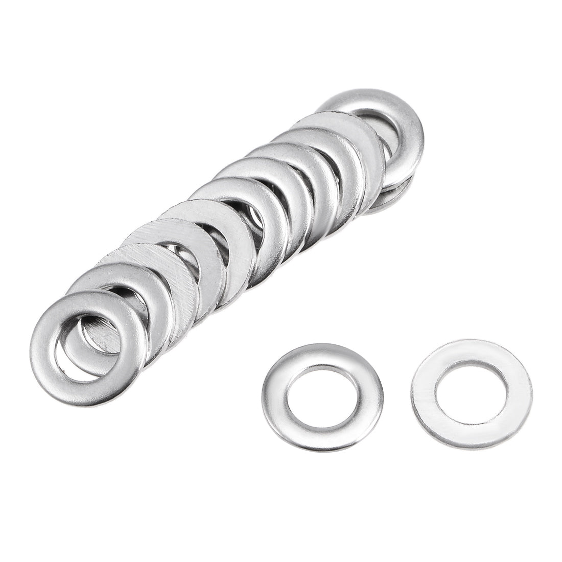Uxcell 100 Pcs 6mm x 3mm x 0.8mm 304 Stainless Steel Flat Washer for ...
