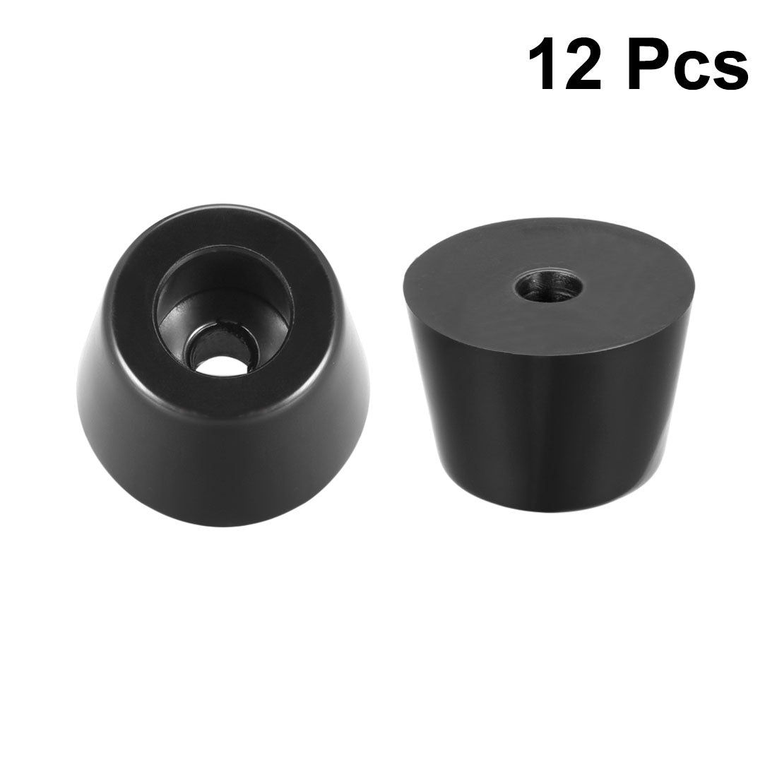 Uxcell Rubber Feet Bumpers Pads D36x28xH25mm Black 12 Pack | Harfington