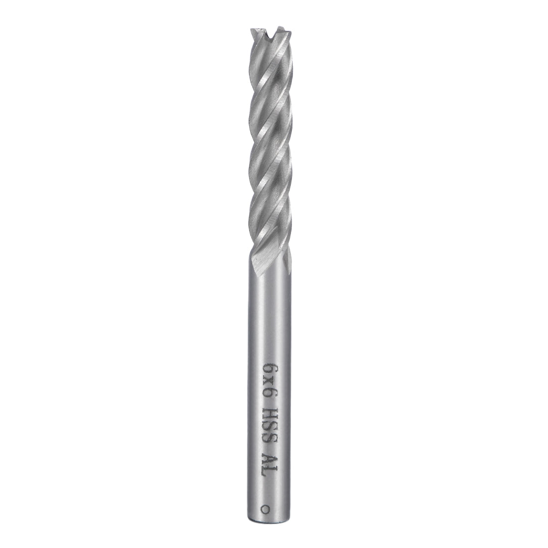 Uxcell 6mm Shank 6mm x 24mm Straight Flat Nose End Mill Cutter CNC ...