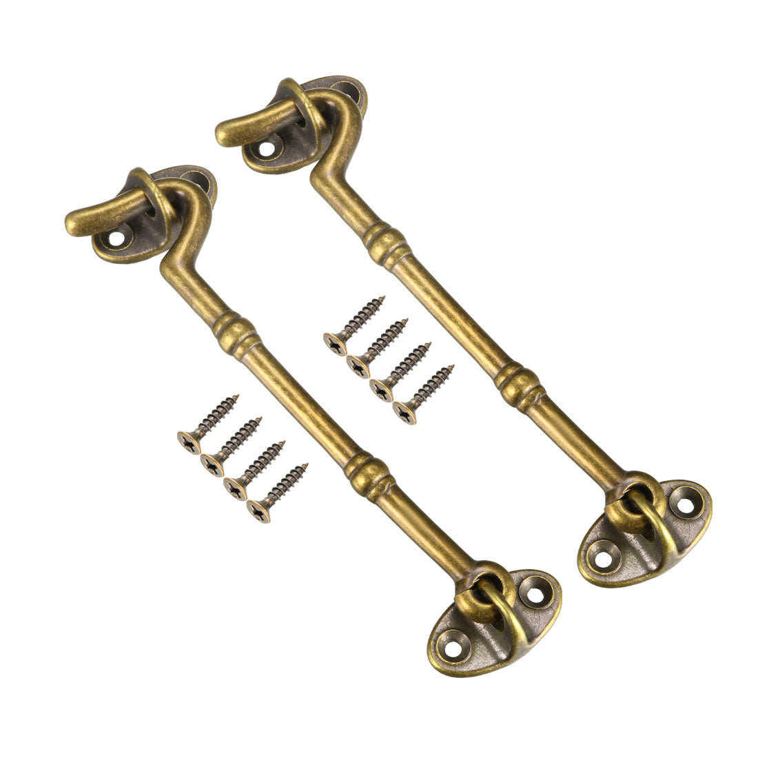 4.7" Cabin Hooks Eye Latch Door Window Hook with Mounting Screws Bronze ...
