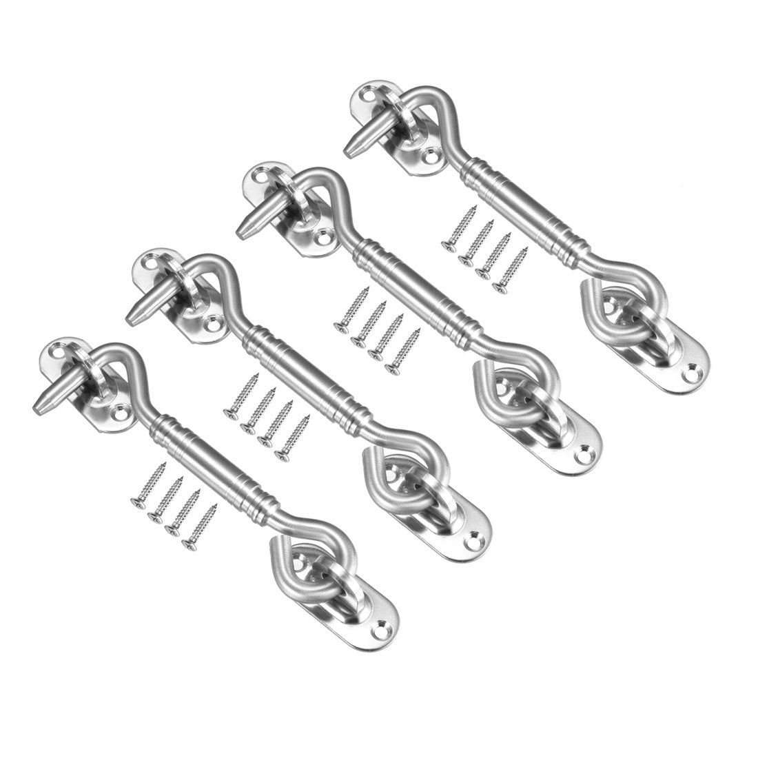 Uxcell 4.1" Cabin Hook Eye Latch Gate Door Swivel Window Door Hook ...